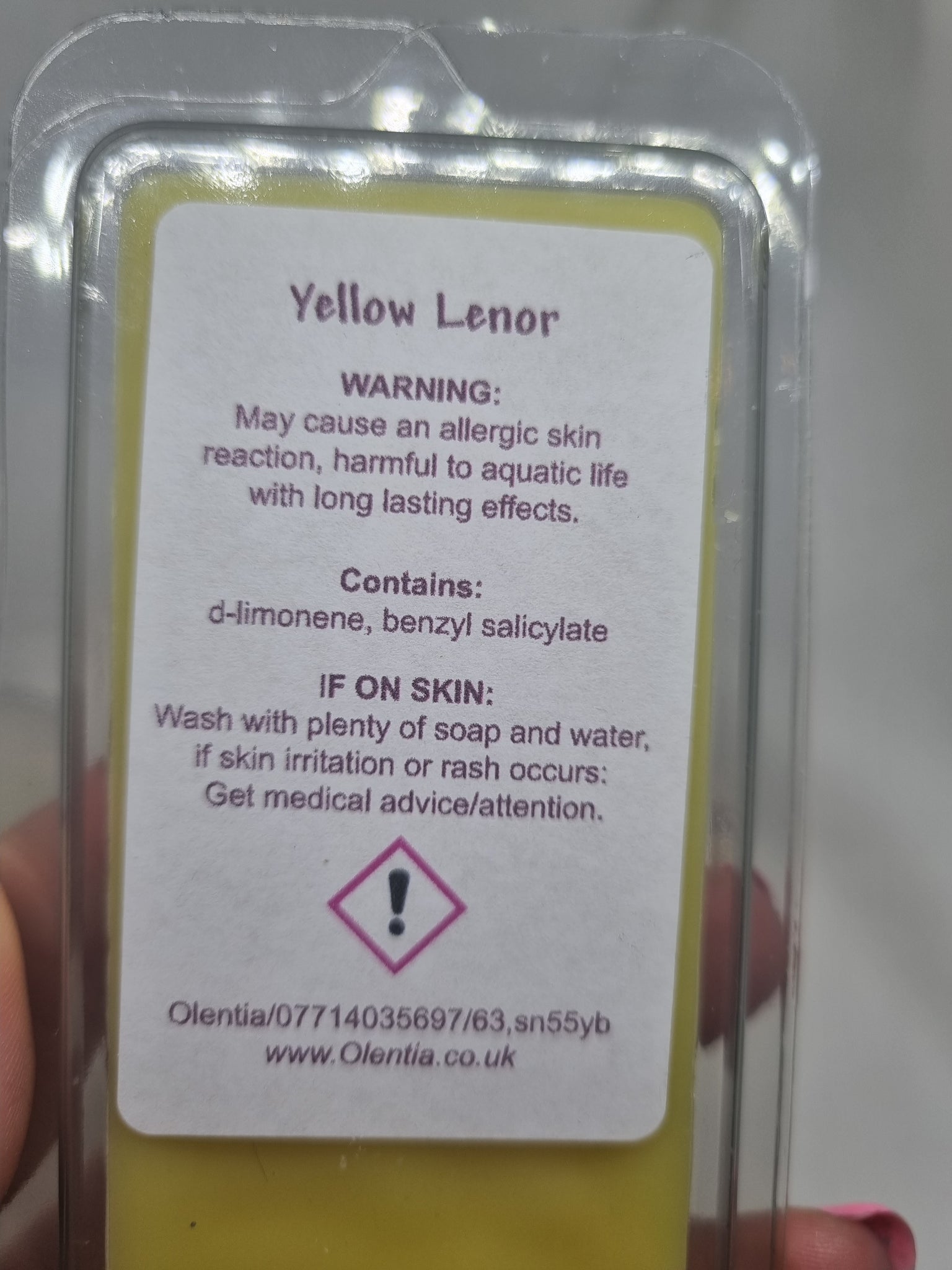 Yellow Lenor Type Snap Bar – Olentia